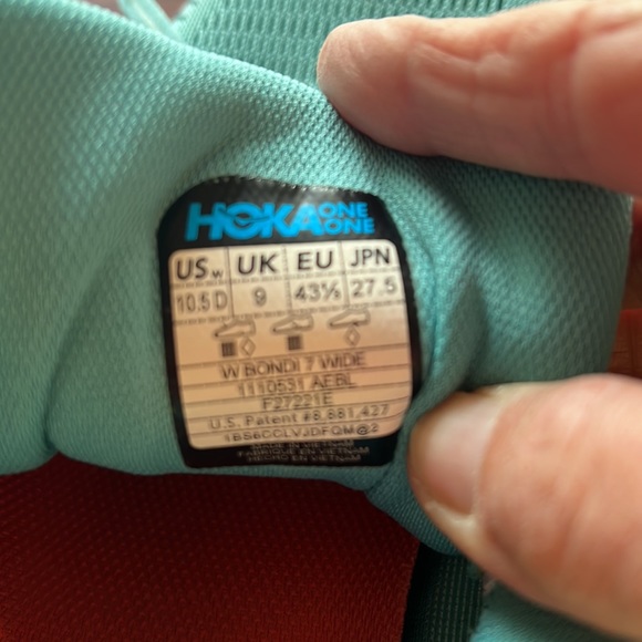 Hoka | Shoes | Hoka One One Bondi 7 Teal Lace Up Athletic Running Shoes ...